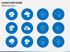 Cloud Lock Icons for PowerPoint and Google Slides - PPT Slides