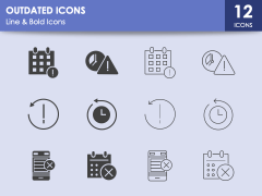 Outdated Icons for PowerPoint and Google Slides - PPT Slides