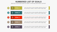Numbered List of Goals PowerPoint and Google Slides Template - PPT Slides