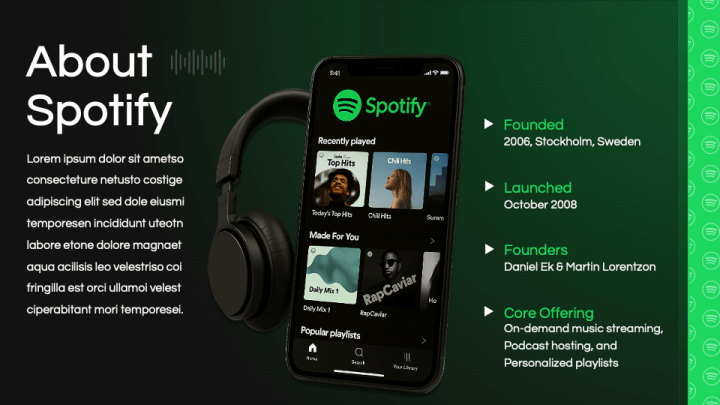 Free - Spotify Case Study PowerPoint and Google Slides Template - PPT ...