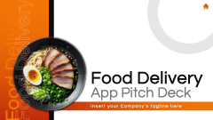 Food Delivery App Pitch Deck for PowerPoint and Google Slides - PPT Slides