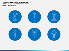 Television Tower Icons for PowerPoint and Google Slides - PPT Slides