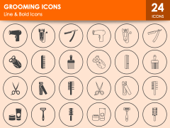 Grooming Icons for PowerPoint and Google Slides - PPT Slides