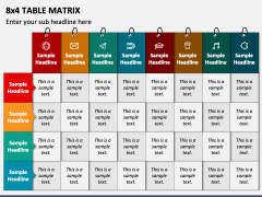 8x4 Table Matrix for PowerPoint and Google Slides - PPT Slides