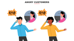 Angry Customers Illustration for PowerPoint and Google Slides - PPT Slides