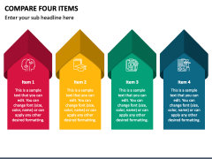 Compare Four Items for PowerPoint and Google Slides - PPT Slides