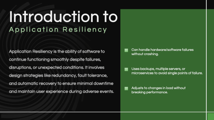 Application Resiliency PowerPoint and Google Slides Template - PPT Slides