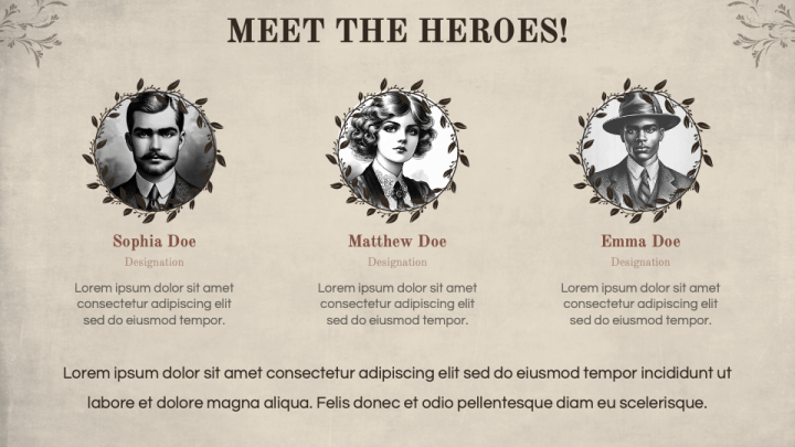 Free - Vintage Style Presentation Theme for PowerPoint and Google ...