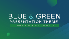 Blue Green Presentation for PowerPoint and Google Slides - PPT Slides