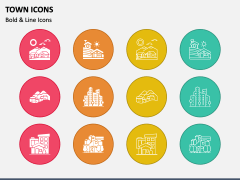 Town Icons for PowerPoint and Google Slides - PPT Slides