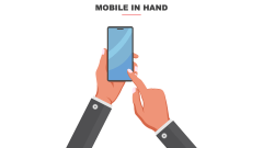 Free - Mobile in Hand PowerPoint and Google Slides Template - PPT Slides