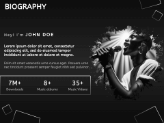 Free - Singer Portfolio PowerPoint Template and Google Slides Theme
