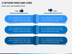 3 Options Pros and Cons PowerPoint Template - PPT Slides