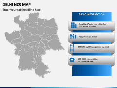 Delhi NCR Map for PowerPoint and Google Slides - PPT Slides