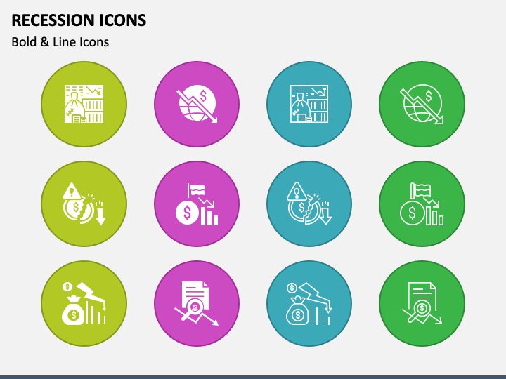 Recession Icons for PowerPoint and Google Slides - PPT Slides
