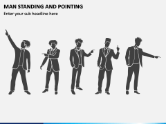 Man Standing and Pointing Illustration for PowerPoint and Google Slides ...