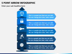 5 Point Arrow Infographic PowerPoint Template and Google Slides Theme