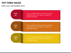 Top Three Issues PowerPoint Template - PPT Slides
