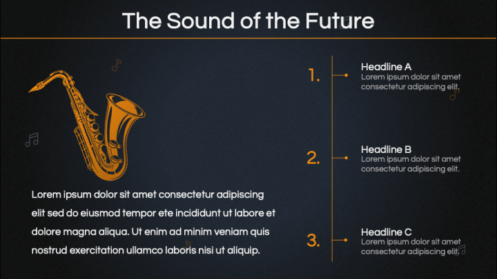 Free - Saxophone Theme for PowerPoint and Google Slides - PPT Slides