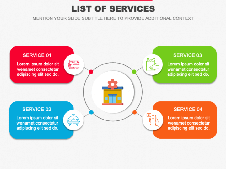 List of Services PowerPoint and Google Slides Template - PPT Slides