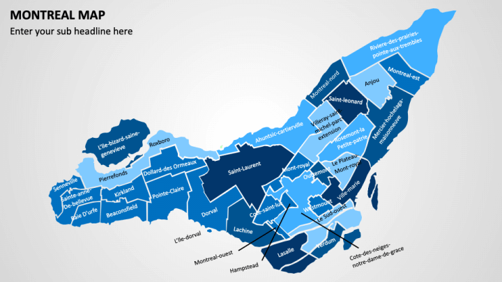 Montreal Map for PowerPoint and Google Slides - PPT Slides