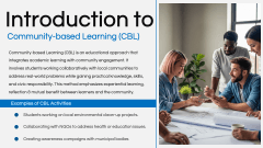 Community Based Learning PowerPoint and Google Slides Template - PPT Slides