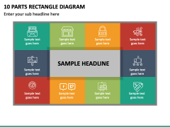 10 Parts Rectangle Diagram PowerPoint Template - PPT Slides