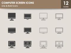 Computer Screen Icons for PowerPoint and Google Slides - PPT Slides