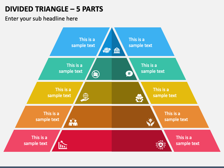 Divided Triangle – 5 Parts PowerPoint Template and Google Slides Theme