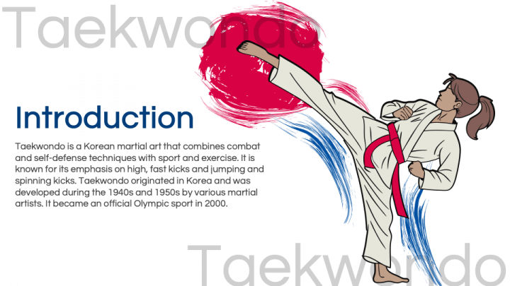 Free - Taekwondo Presentation Theme for PowerPoint and Google Slides - PPT Slides