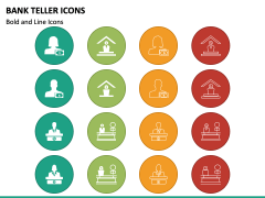 Bank Teller Icons for PowerPoint and Google Slides - PPT Slides