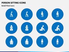 Person Sitting Icons for PowerPoint and Google Slides - PPT Slides