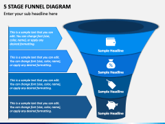 5 Stage Funnel Diagram PowerPoint Template and Google Slides Theme