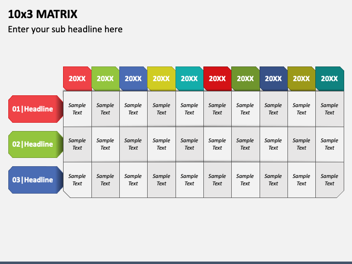 10x3 Matrix for PowerPoint and Google Slides - PPT Slides