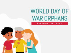Free - World Day of War Orphans PowerPoint Template and Google Slides Theme