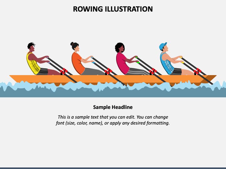 Rowing Illustration for PowerPoint and Google Slides - PPT Slides