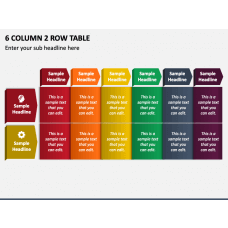 6 Columns 10 Rows PowerPoint Template and Google Slides Theme