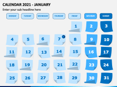 Calendar 2021 for PowerPoint and Google Slides - PPT Slides