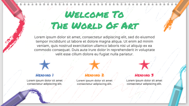 Free - Crayons Theme for PowerPoint and Google Slides