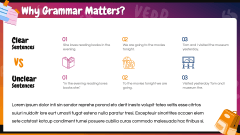 Free - Grammar Lesson PowerPoint and Google Slides Template - PPT Slides