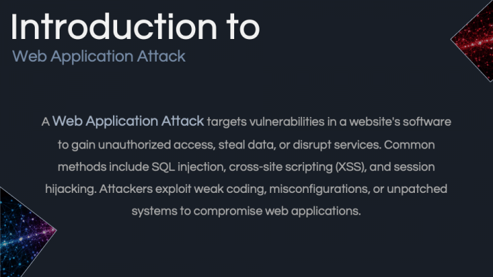 Web Application Attack PowerPoint and Google Slides Template - PPT Slides