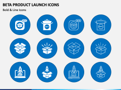 Beta Product Launch Icons for PowerPoint and Google Slides - PPT Slides