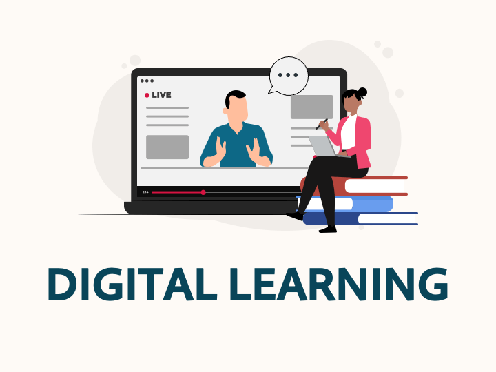 Digital Learning PowerPoint and Google Slides Template - PPT Slides