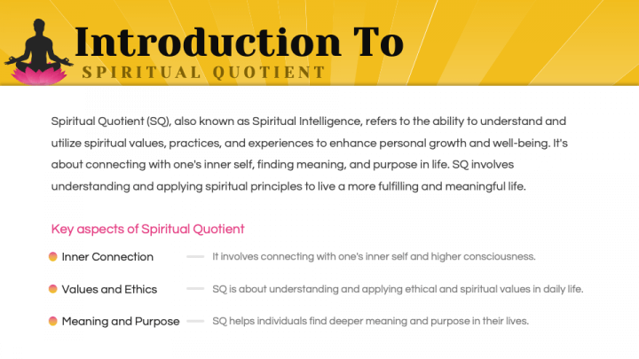 Spiritual Quotient PowerPoint and Google Slides Template - PPT Slides