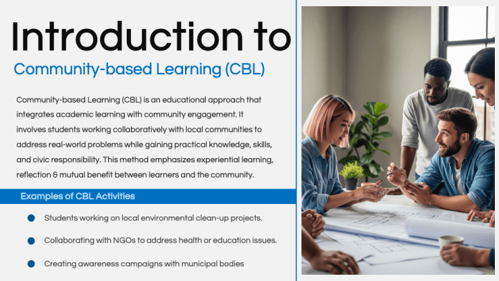Community Based Learning PowerPoint and Google Slides Template - PPT Slides
