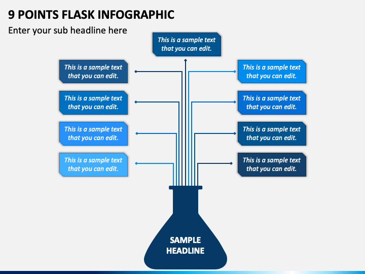 9 Points Flask Infographic PowerPoint Template and Google Slides Theme