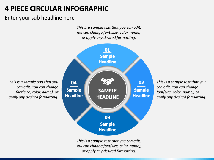 4 Piece Circular Infographic PowerPoint Template and Google Slides Theme