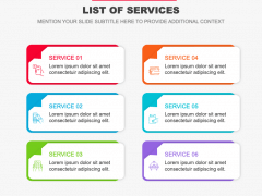 List of Services PowerPoint and Google Slides Template - PPT Slides