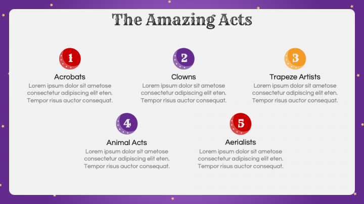 Free - Circus Theme for PowerPoint and Google Slides - PPT Slides