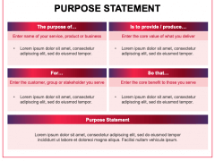 Purpose Statement PowerPoint and Google Slides Template - PPT Slides